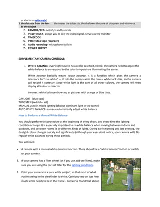 Video Camera And The Language Of Film | DOC