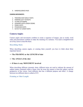 Video Camera And The Language Of Film | PDF