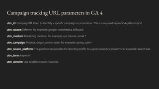 Campaign Tracking in GA 4 - Introduction | PPT
