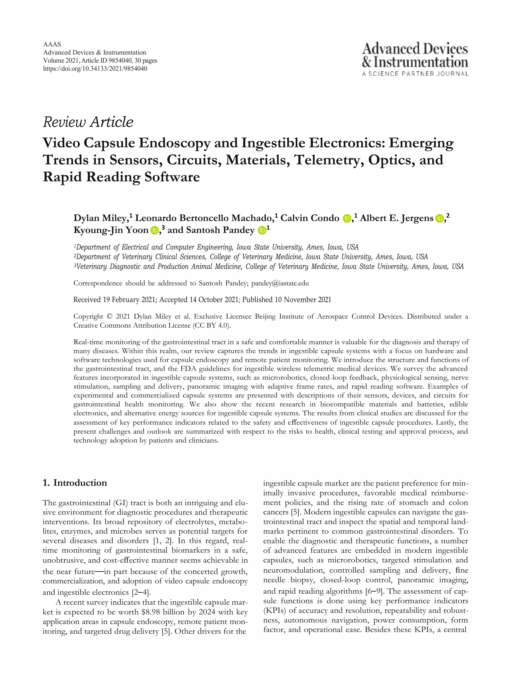 Wireless Capsule Endoscopy Review Of Commercial Capsules Pdf