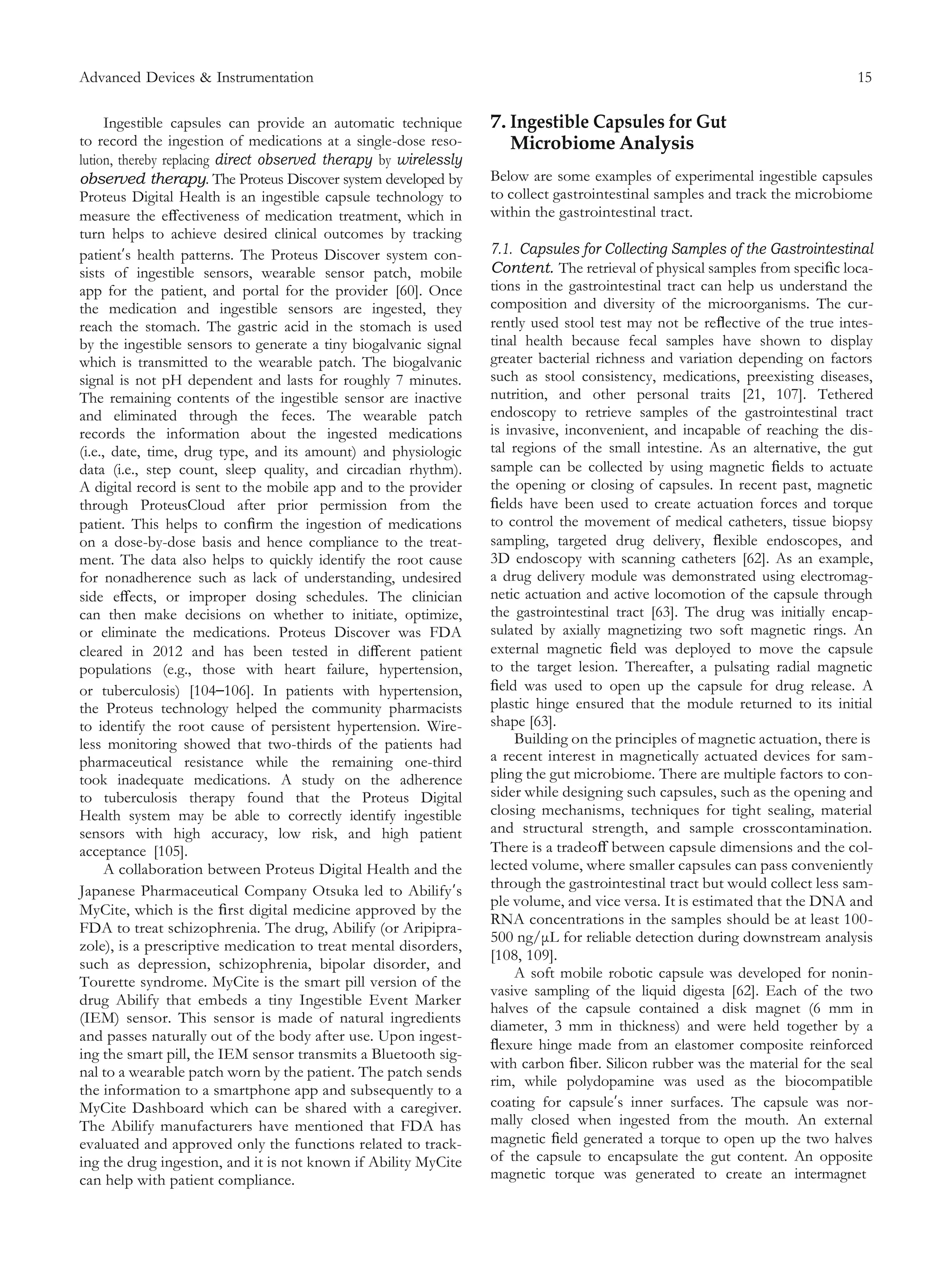 Wireless Capsule Endoscopy Review of Commercial Capsules | DOCX