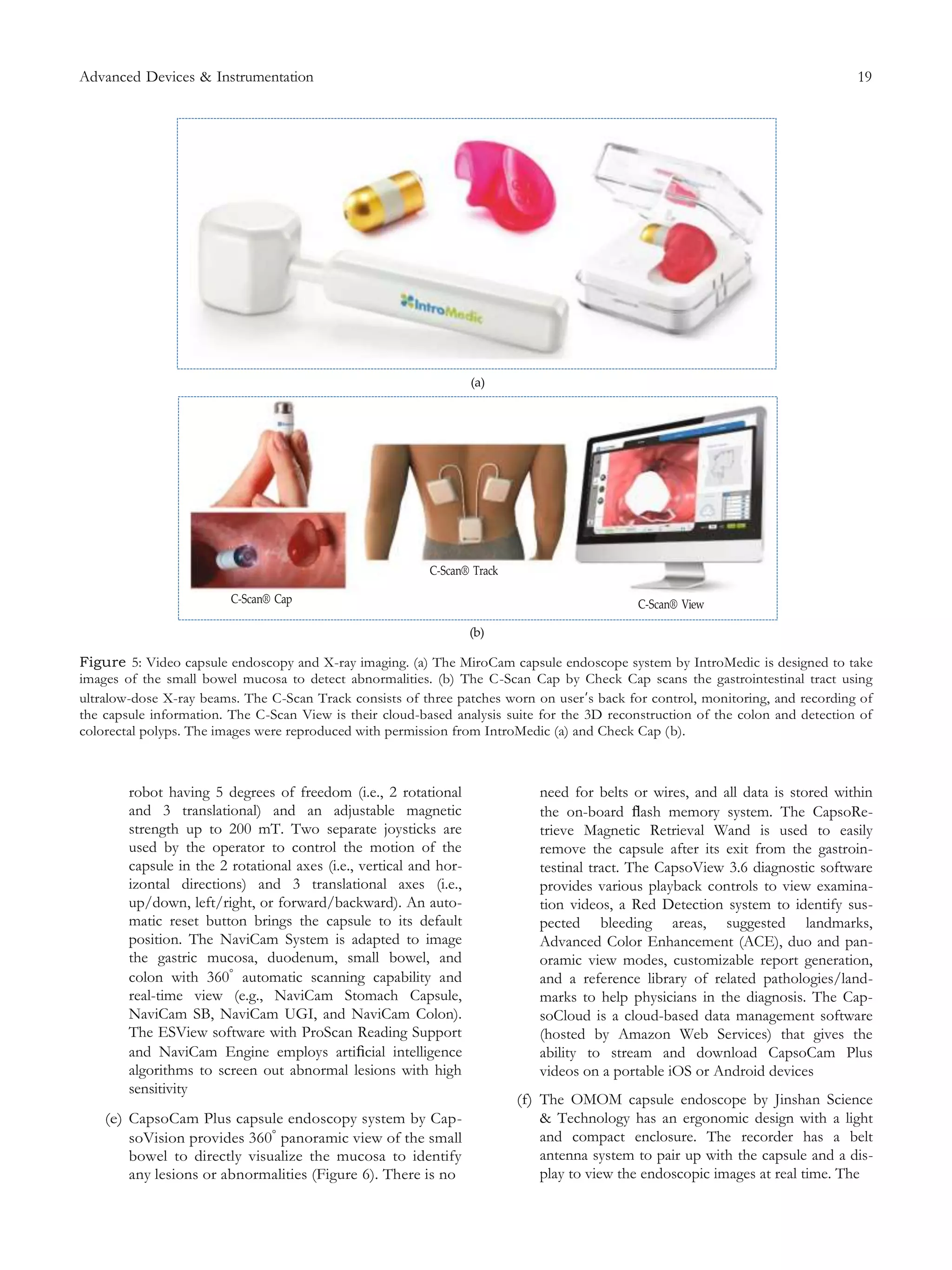 Wireless Capsule Endoscopy Review of Commercial Capsules | DOCX