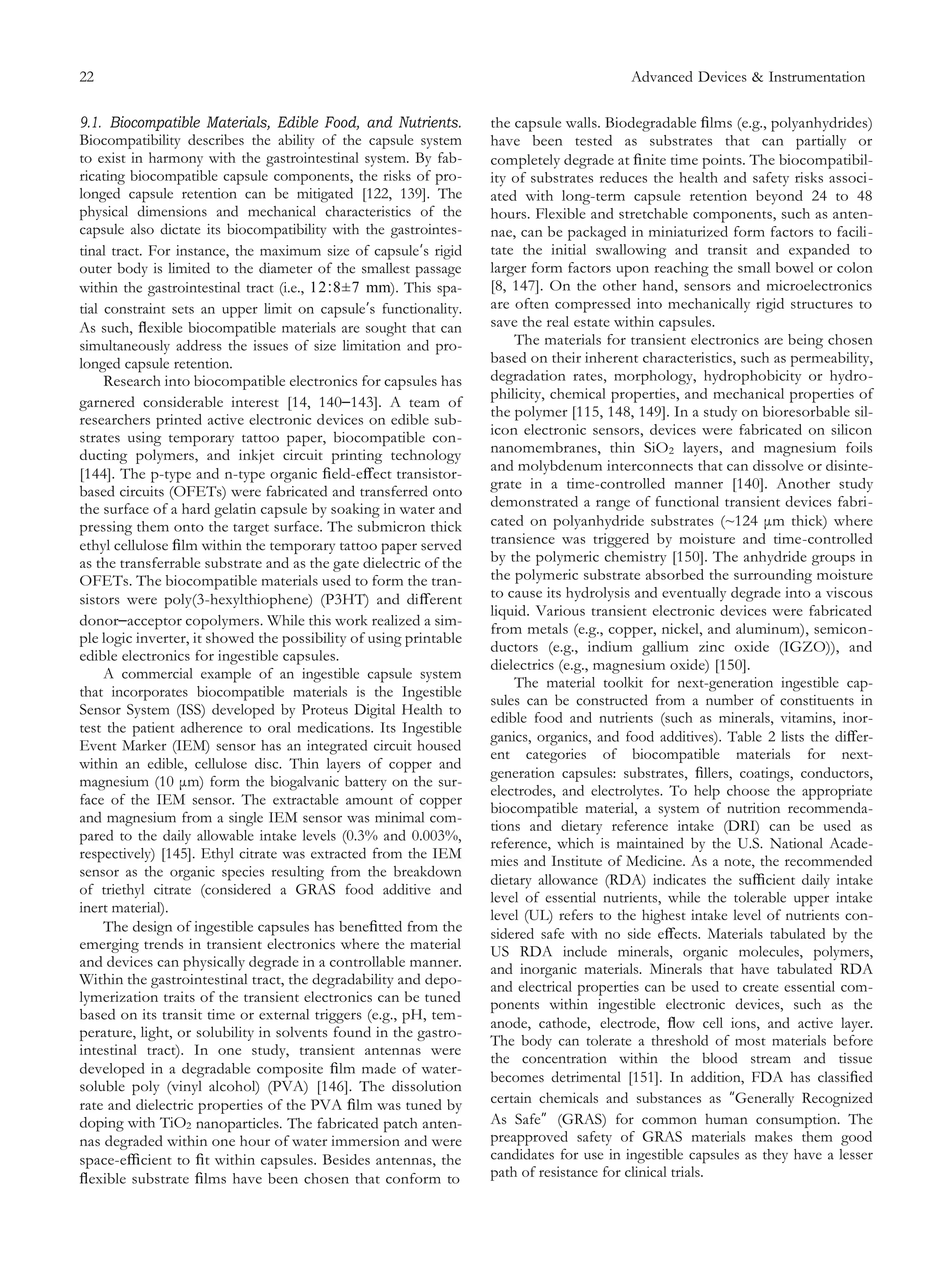 Wireless Capsule Endoscopy Review of Commercial Capsules | DOCX