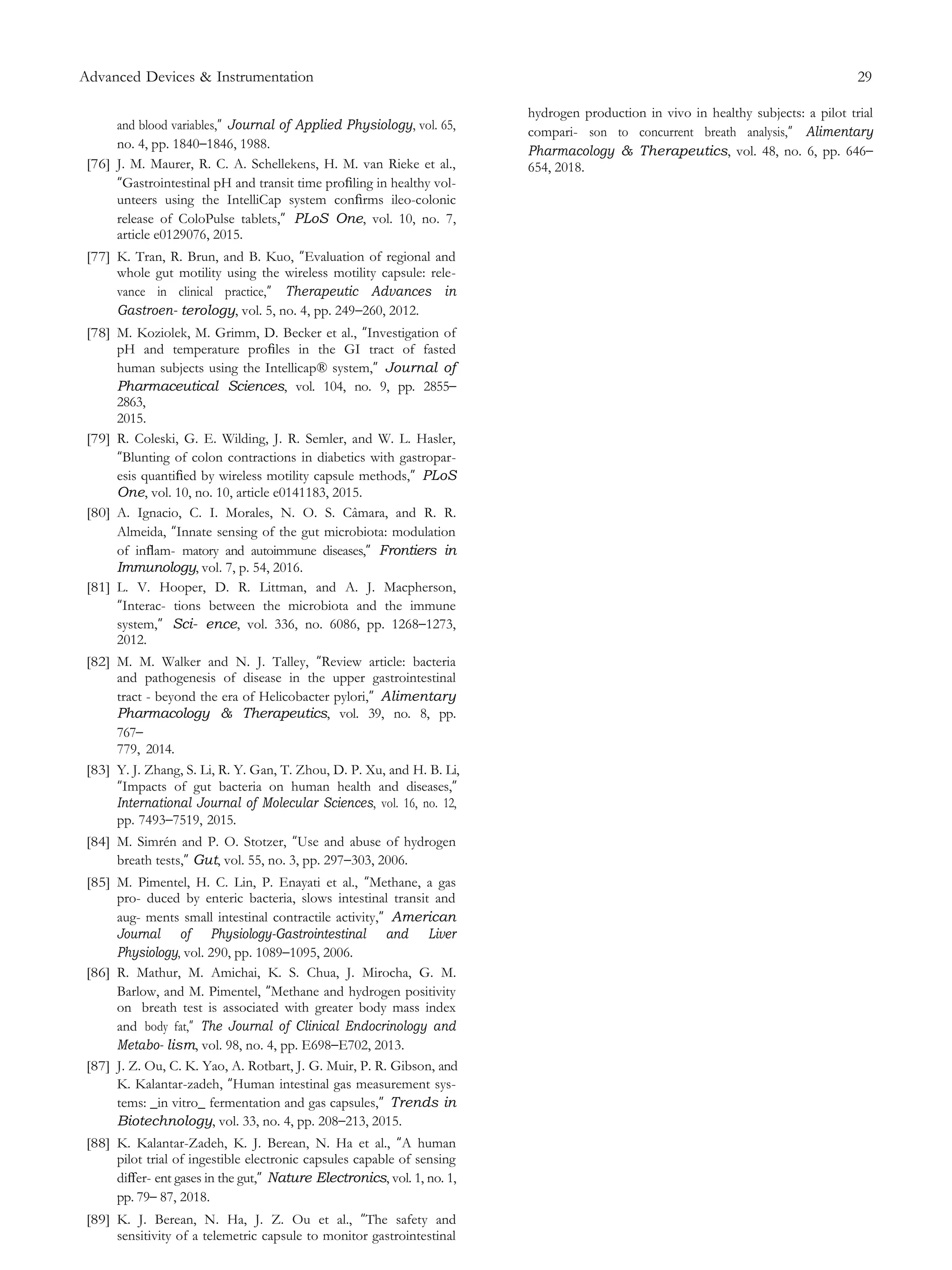 Wireless Capsule Endoscopy Review of Commercial Capsules | DOCX