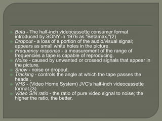 Videocassettes | PPTX