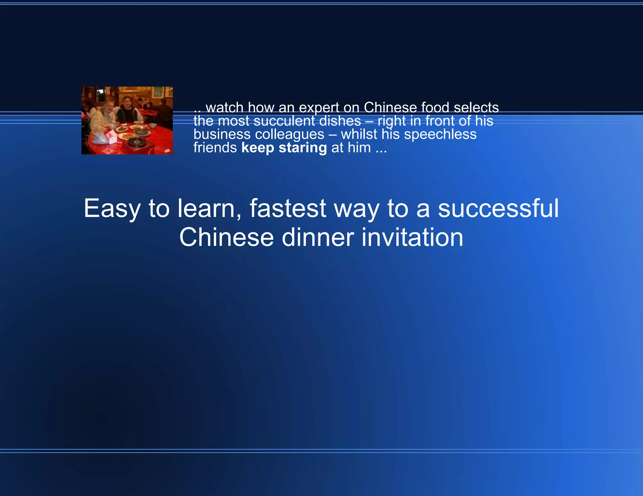 Video chinese food | PPT