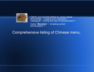 Video chinese food | PPT