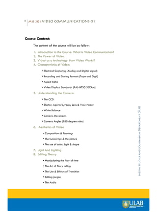 Video communications 01 MSJ 303 Course Curriculum.pdf