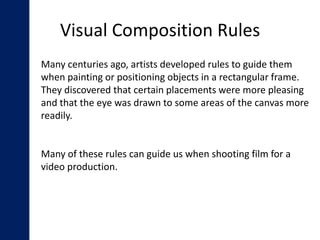Video composition and tips with camera movement | PPTX