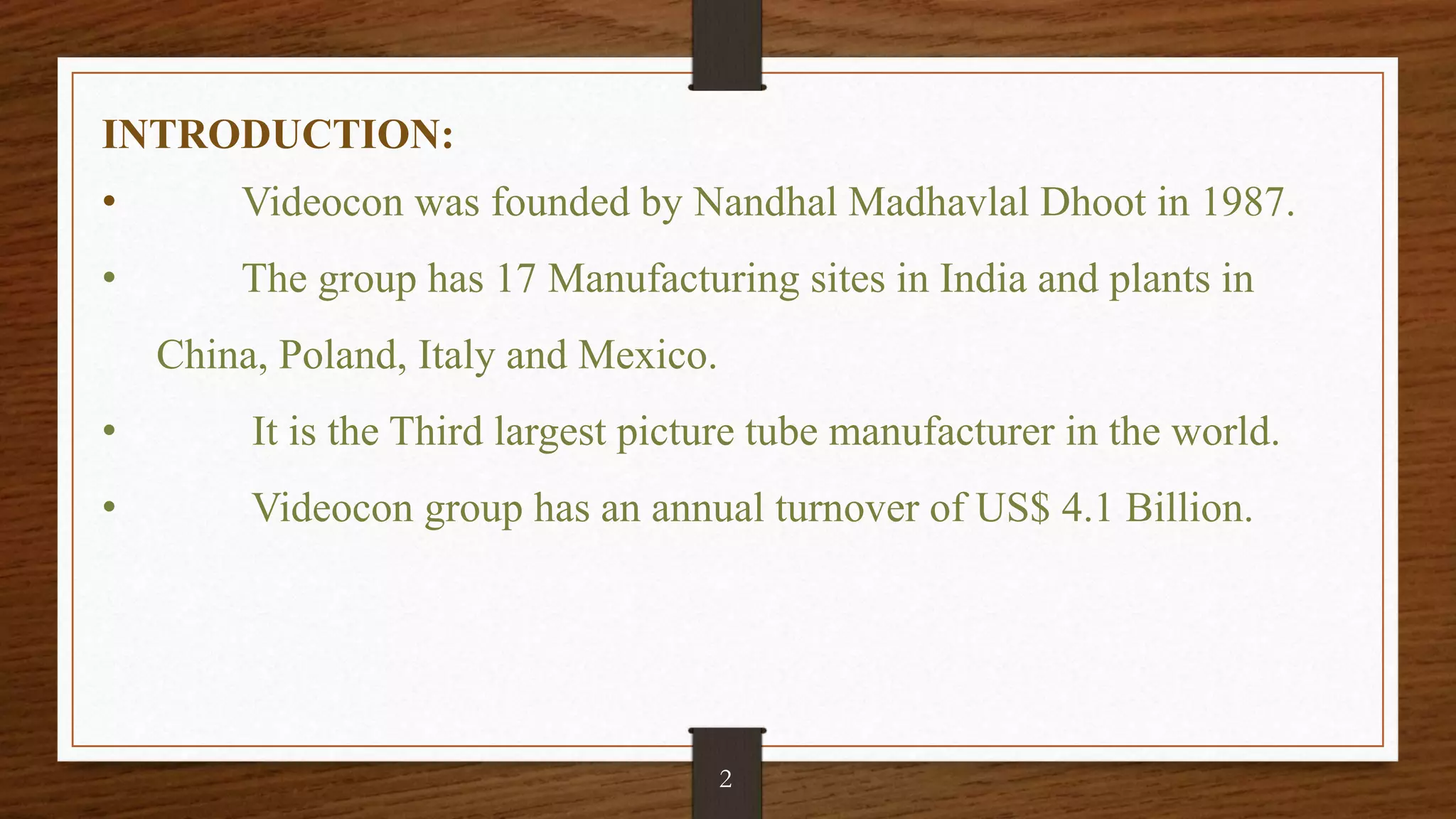 Videocon | PPT