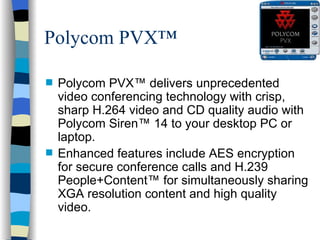 Videoconference products VCON vPoint HD | PPT