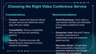 Exploring the World of Video Conference Services | PPT
