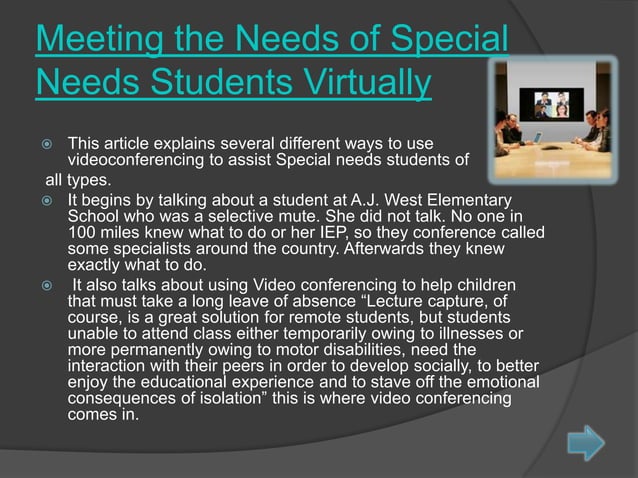 Videoconferencing in Education | PPT