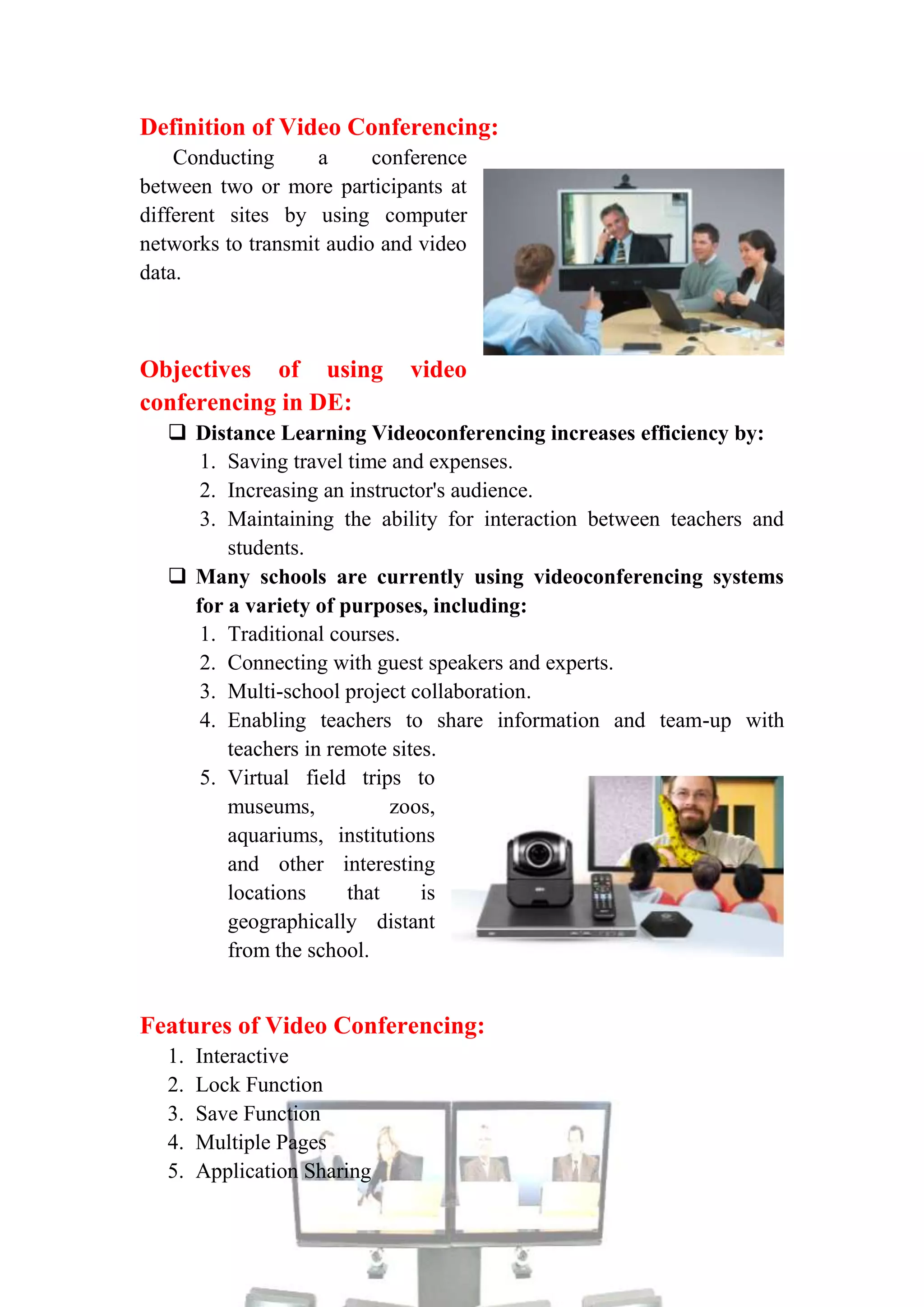 Video conferencing report | DOCX