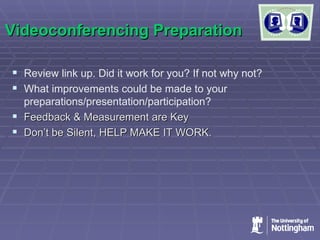 Videoconferencing preparation | PPT