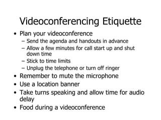 Videoconferencing Setup and Environmental Considerations | PPT