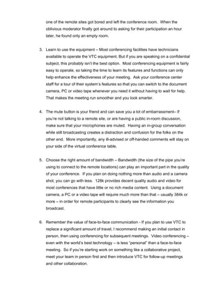 Videoconferencing – Tips for Success | PDF | Web Conferencing ...