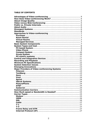 VideoConferencing White Paper - August 2003 | PDF