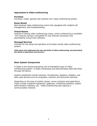 VideoConferencing White Paper - August 2003 | PDF