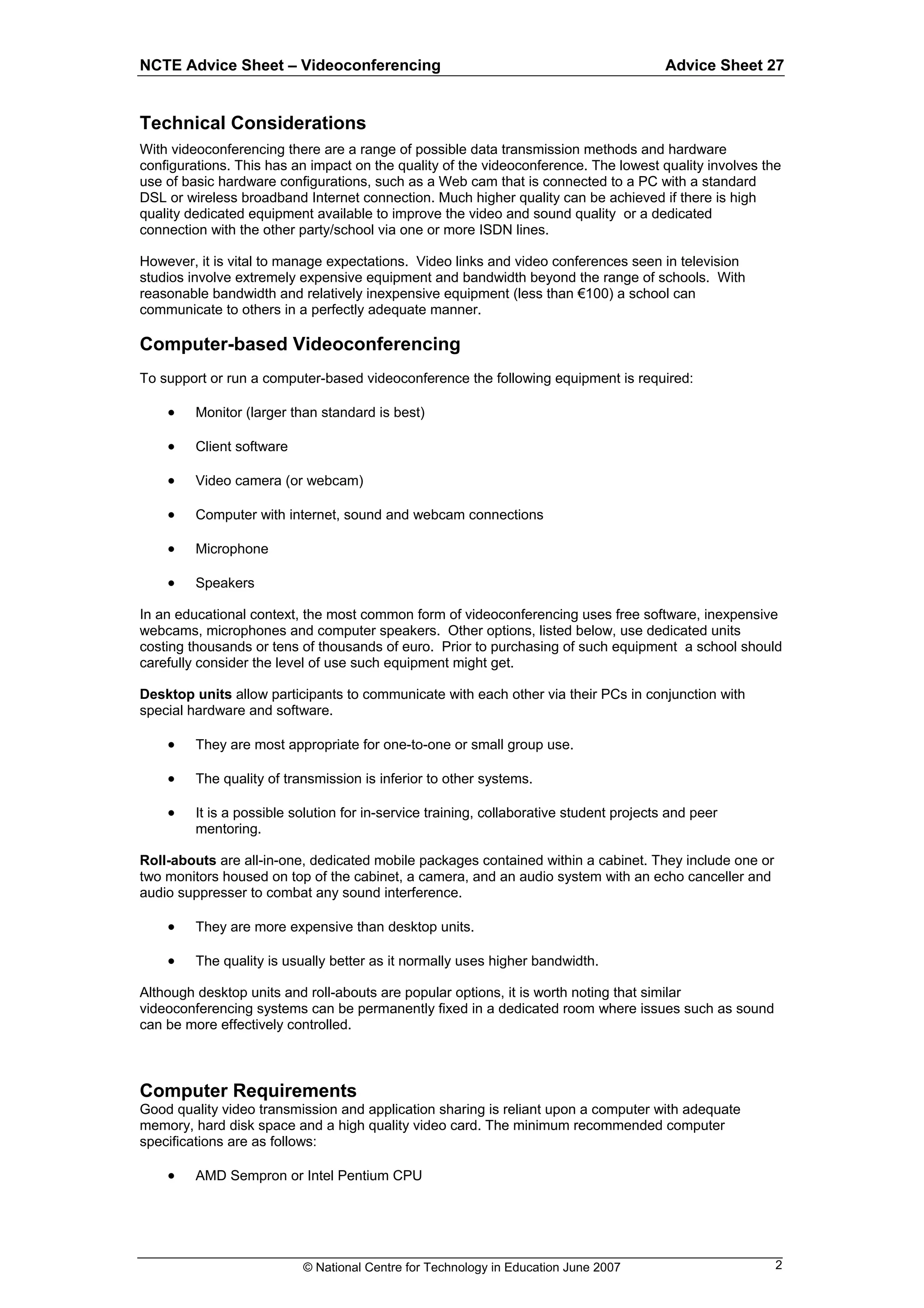 Videoconferencing | PDF | Web Conferencing | Computer Software and Applications