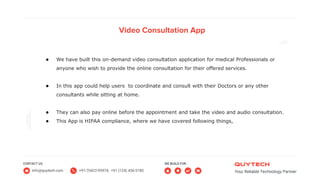 Video Consultation App for Doctors and Psychologists | PPT | Free Download