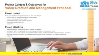 Video Creation And Management Proposal PowerPoint Presentation Slides | PPT