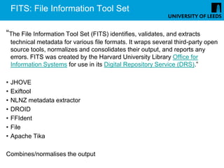 Progress with FITS for analyzing video | PPTX
