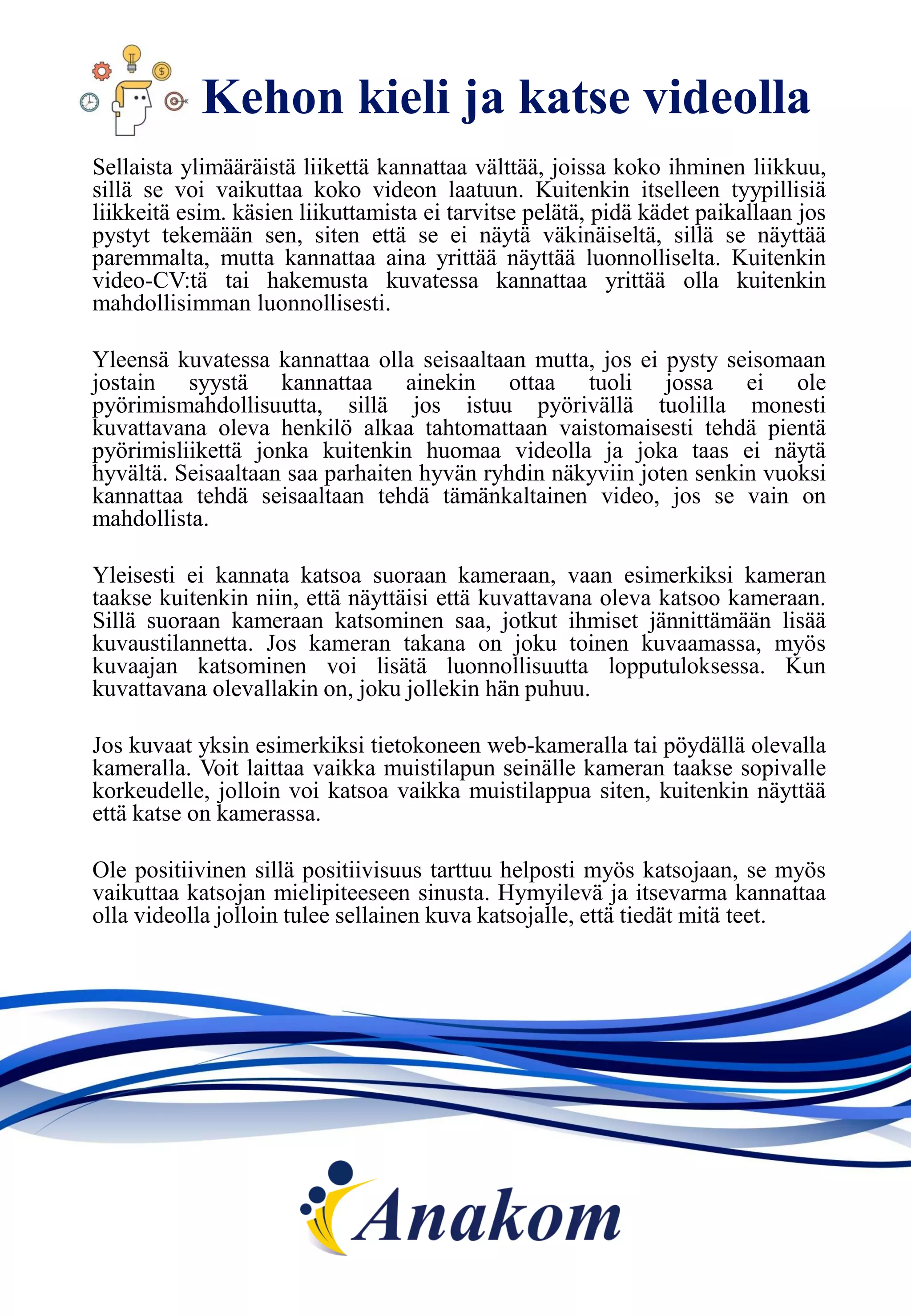 Laaja opas Video-CV:n tekemiseen | PDF
