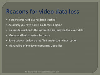 Video data recovery | PPT