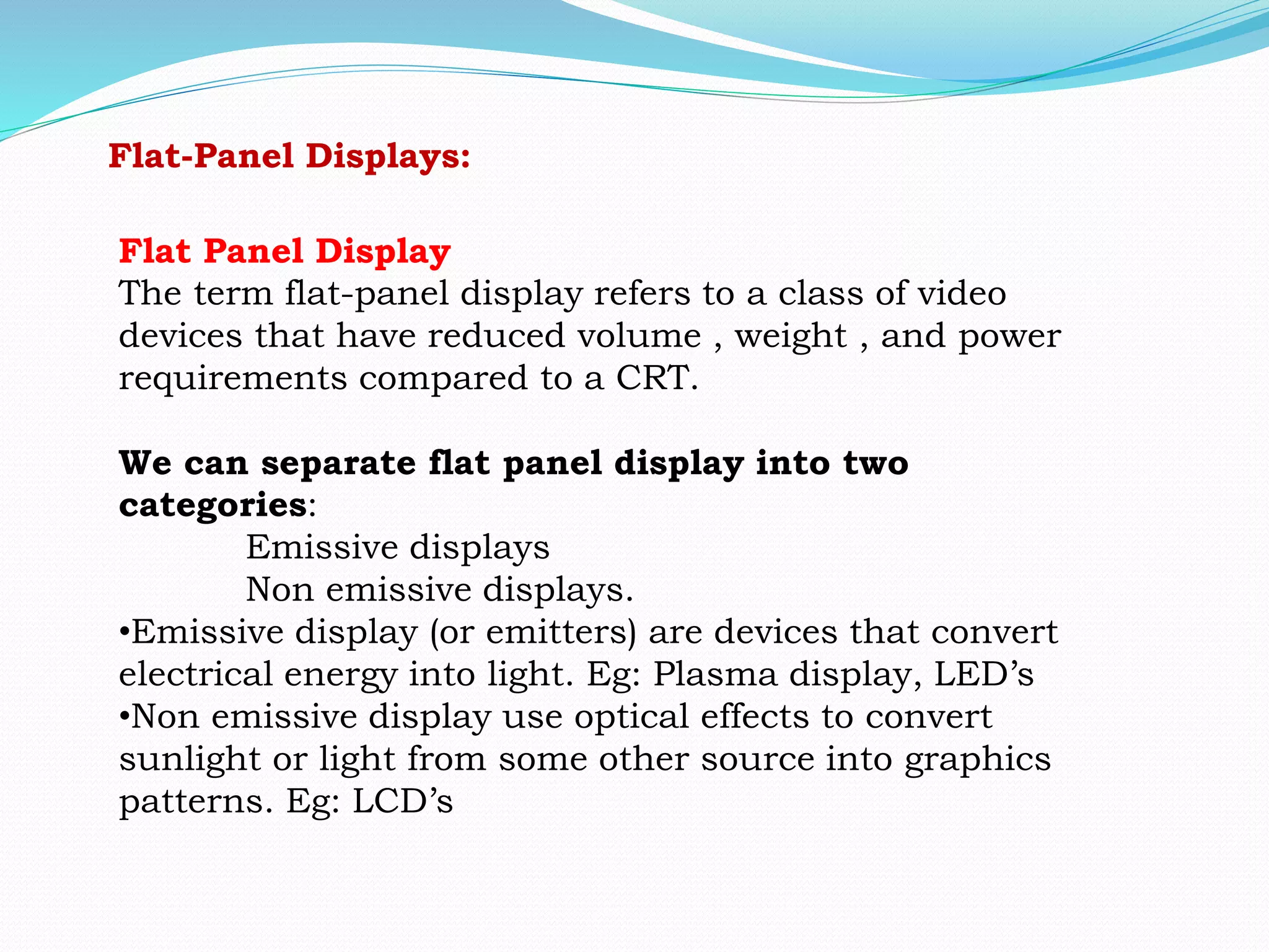 Video display devices | PPTX