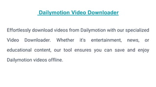 Video Downloader | PPTX