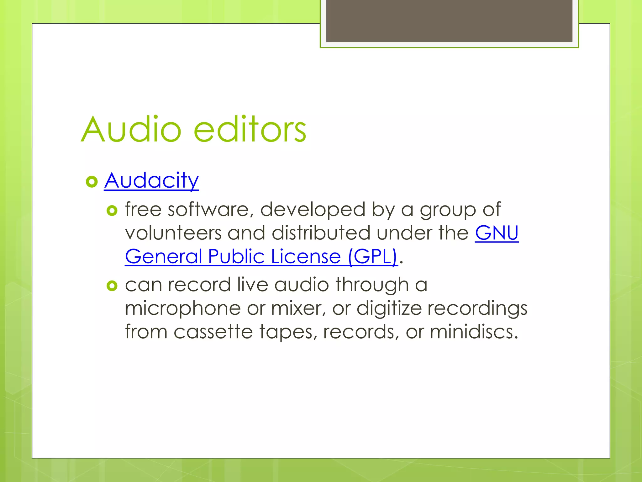 Video editing presentation | PDF
