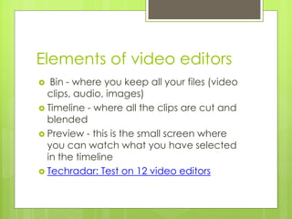 Video editing presentation | PDF