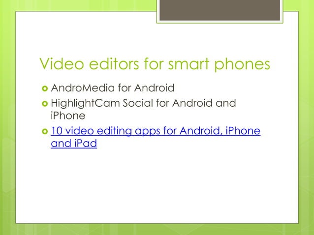 Video editing presentation | PDF