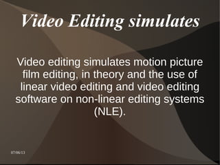 Video Editing | ODP