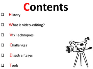 Video editing and vfx | PPTX