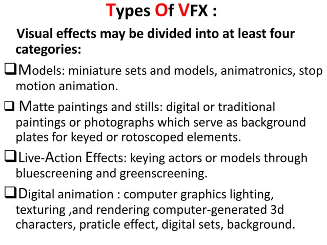 Video editing and vfx | PPTX