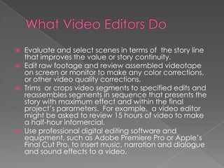 Video editing - Introduction | PPTX