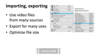 Video editing software | PPTX | Video Software | Computer Software and Applications