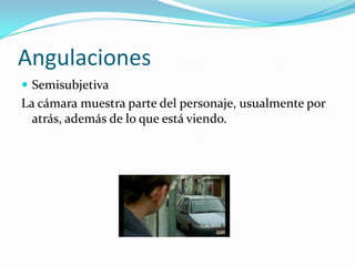 Movimientos de cámara, encuadre, figuras básicas y angulación | PPTX