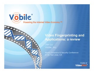 Video Fingerprinting and Applications: A Review | PDF