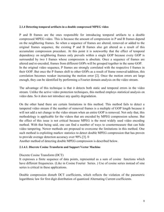 Video Forgery Detection: Literature review | PDF