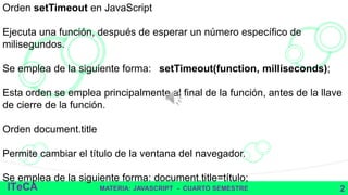 Función setTimeout en JavaScript | PPTX
