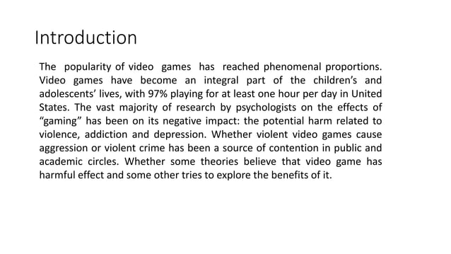 Video game and violence | PPT