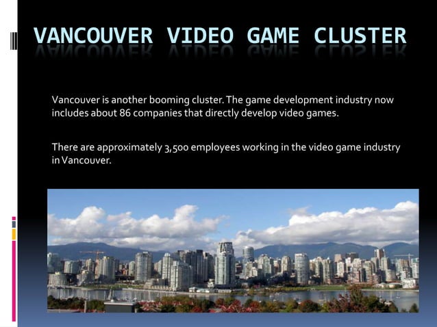 Video Game Clusters | PPT