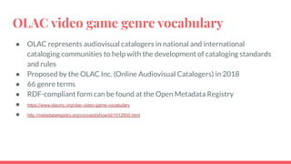 Video game controlled vocabulary in wikidata | PPT