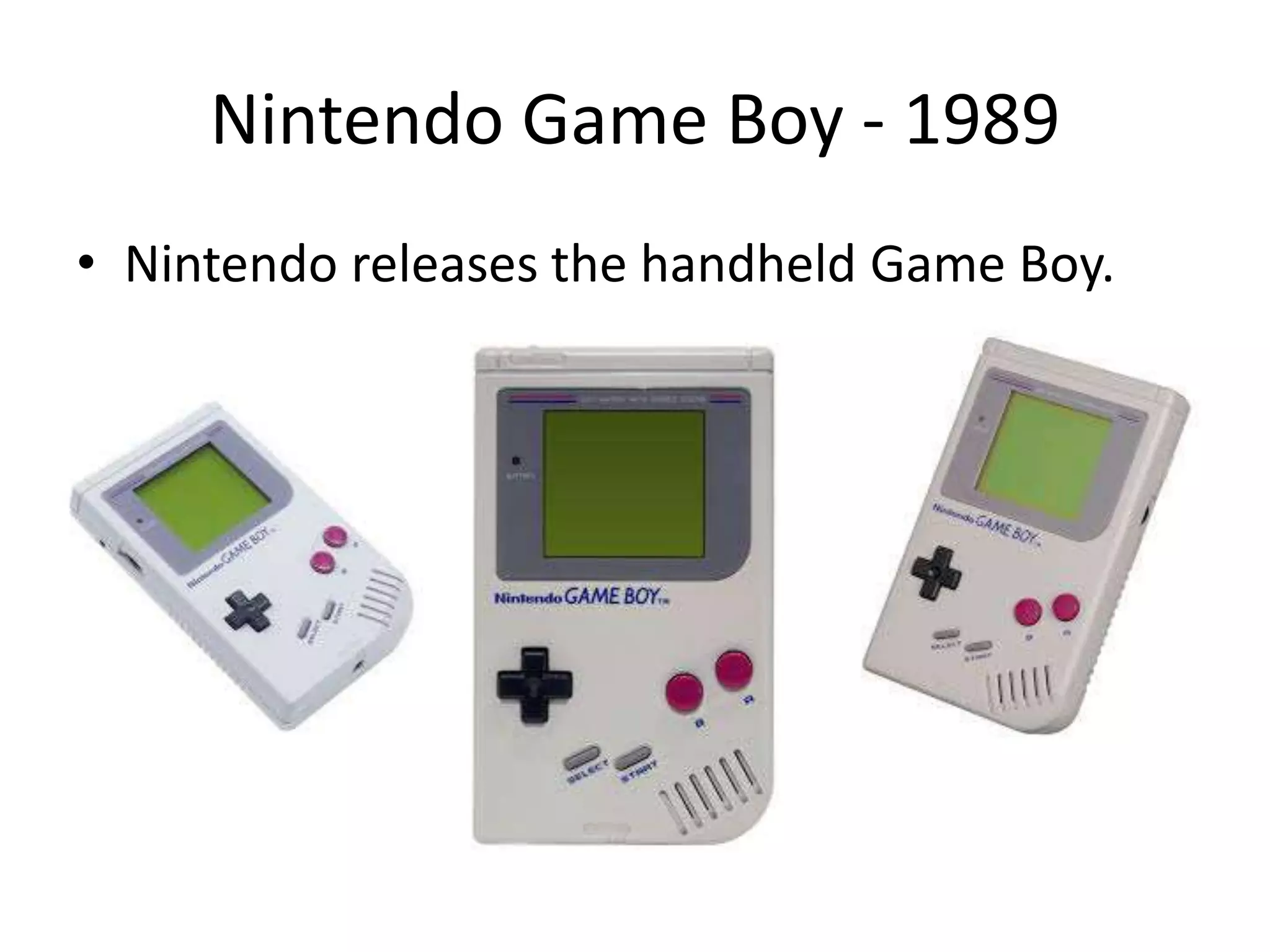 Video Game History Timeline | PPTX | Home Entertainment Systems ...