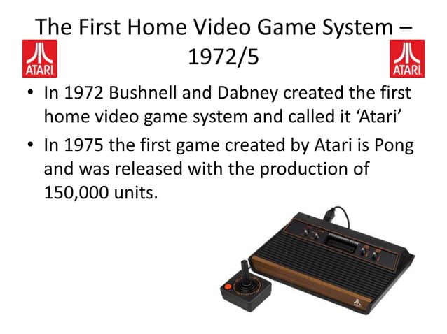 Video Game History Timeline | PPTX | Home Entertainment Systems ...