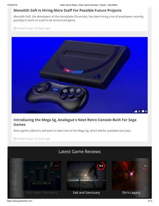 Video game news, video game reviews, cheats game mite | PDF