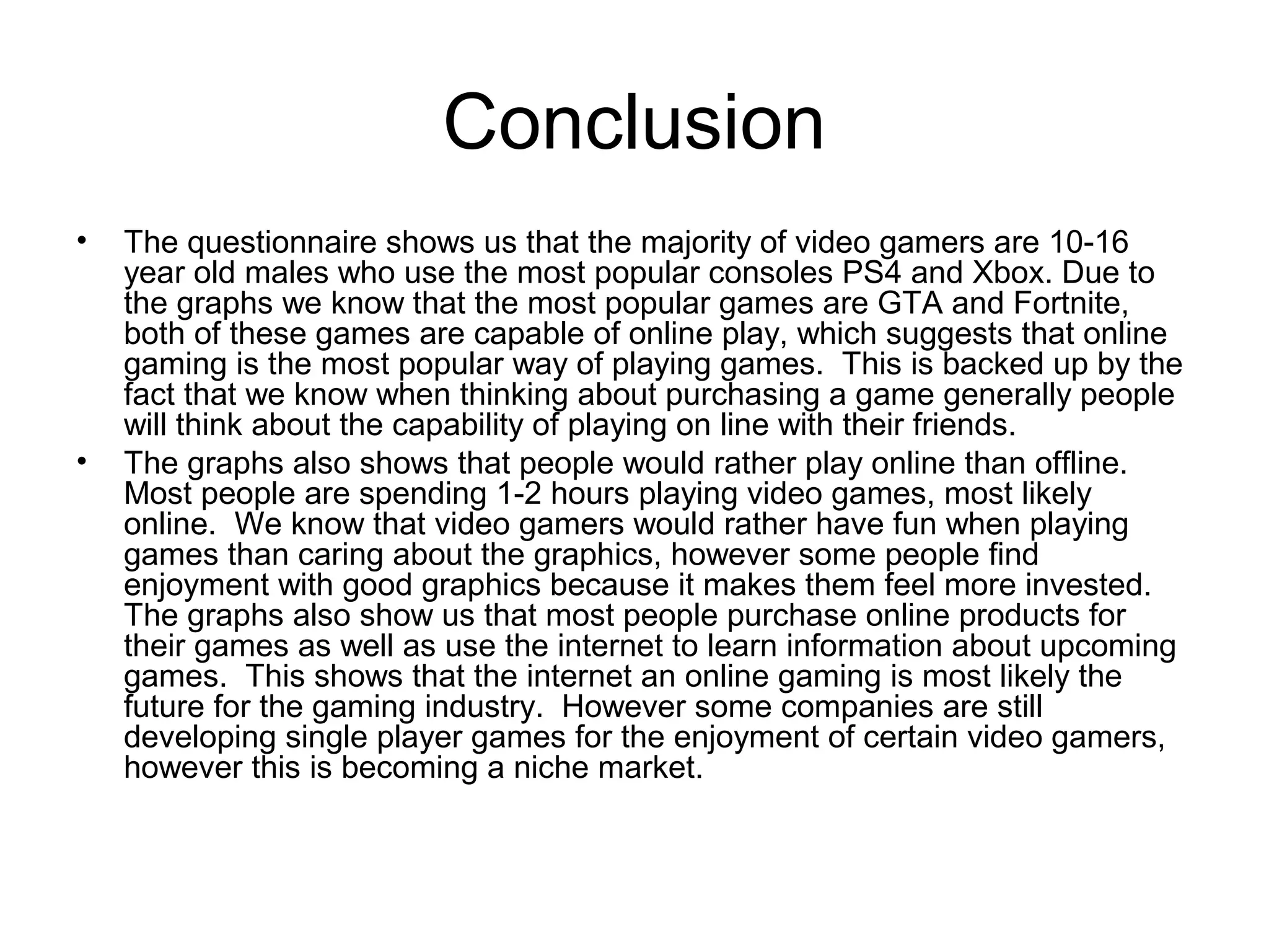 Video game questionnaire (1) | PPT